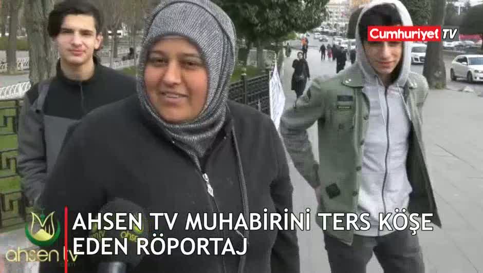 Ahsen TV muhabirini ters köşe eden röportaj - Son Dakika Video ...