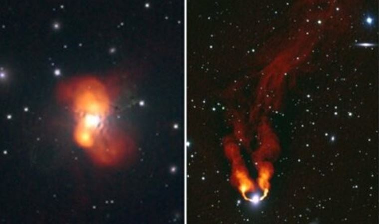 Gökbilimciler, karanlıkta yanan alevlere benzeyen galaksilere yakından ...