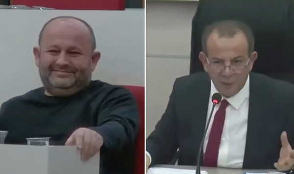 Belediye meclisinde gergin anlar… Tanju Özcan’dan AKP’li meclis üyesine ...