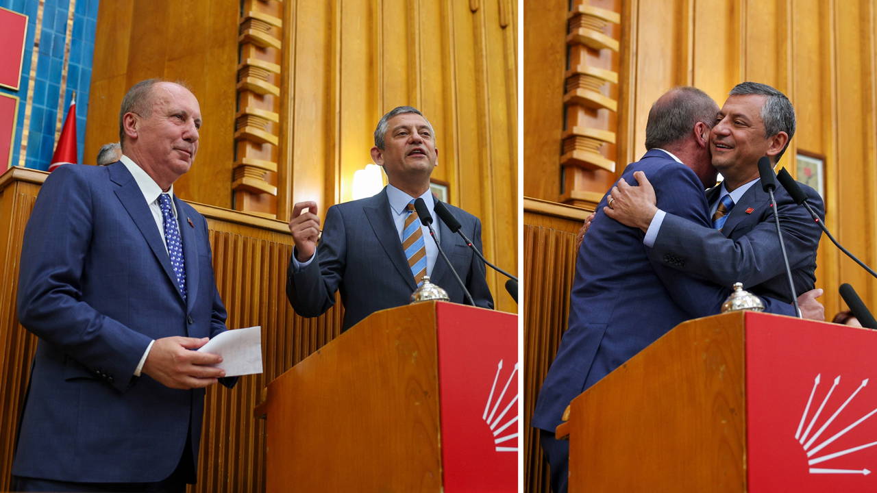 Muharrem İnce resmen CHP'de: Kürsüde ilk açıklama! Özgür Özel rozet ...